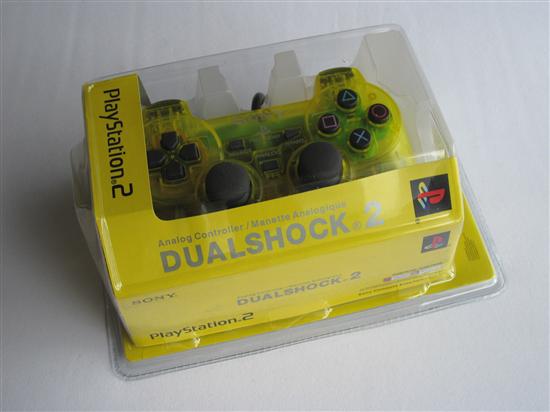 Wired Controller Joypad Dualshock 2 Transparent Yellow for Sony PS2 ...
