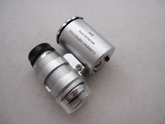 60X Super Mini Microscope with 2-LED Illumination + Money/Currency ...
