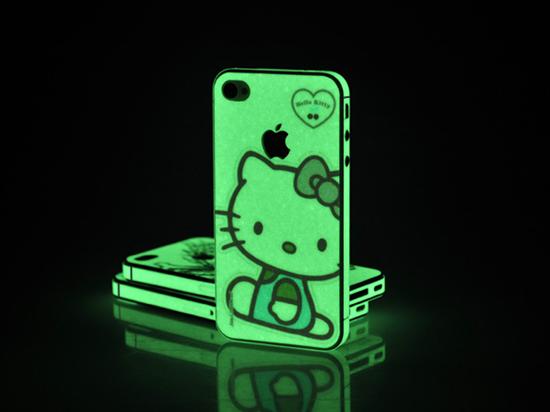 Fluorescent Luminescent Night Shine Skin Sticker for iPhone 4S - 7 ...