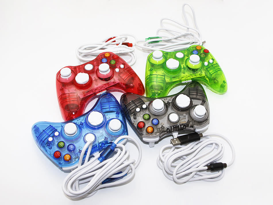 Transparent Clear USB Wired Controller with Afterglow LED Light for ...