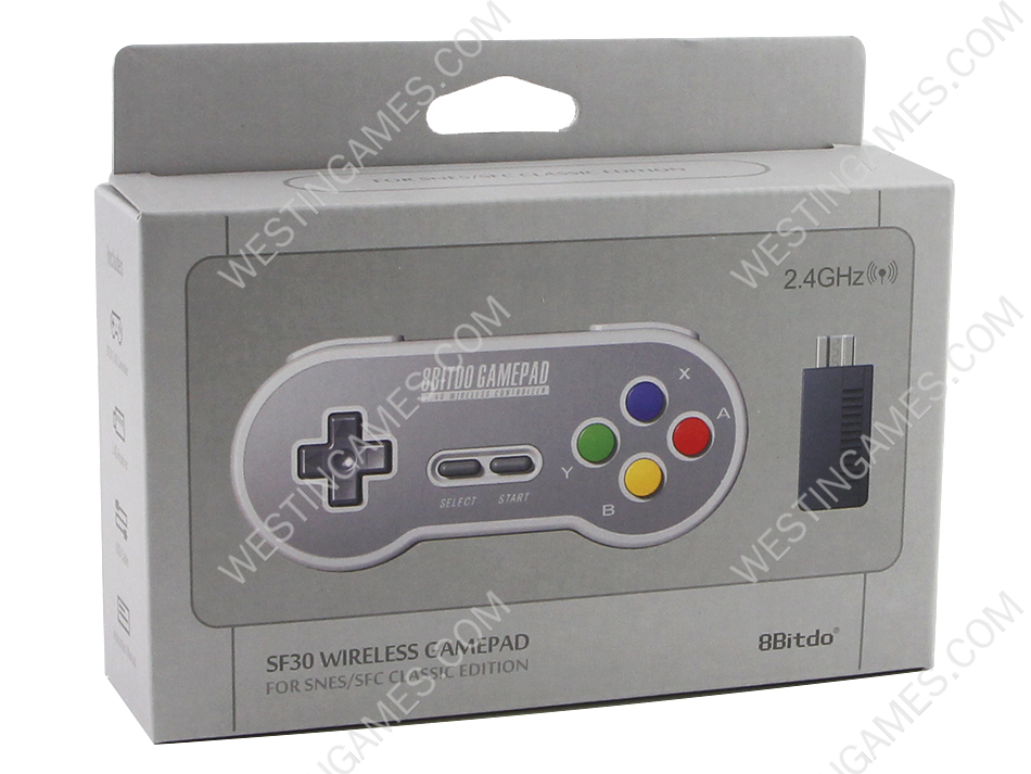 8Bitdo SF30 2.4G Wireless Gamepad Controller for SNES and SFC Classic ...