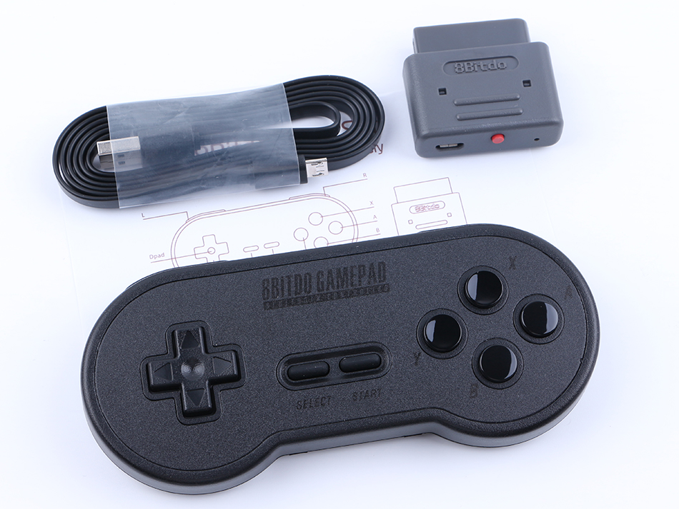8Bitdo Wireless Controller with Adapter Retro Set for Super SFC Console ...