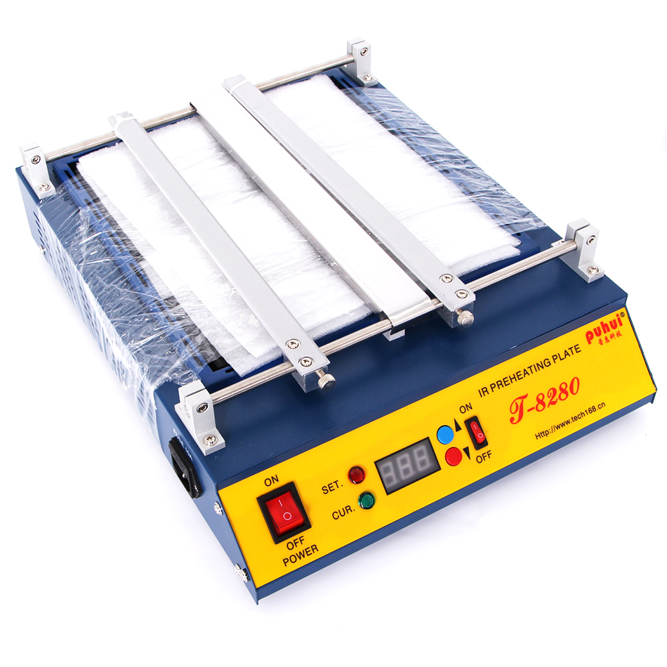 220V Puhui PCB Preheater IR Preheating Plate T-8280 Oven 0-450degree ...