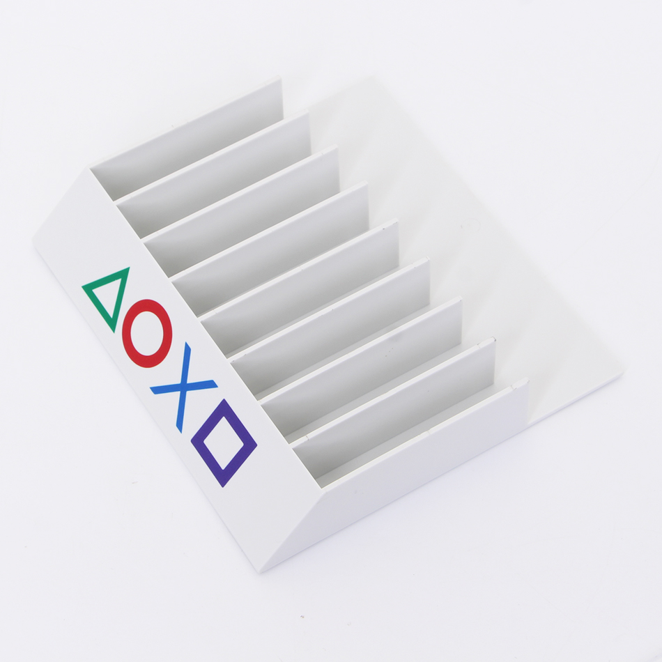 8in1 8 CD Game Disc Storage Seat Stand for PS4/PS5 White PS Logo ...