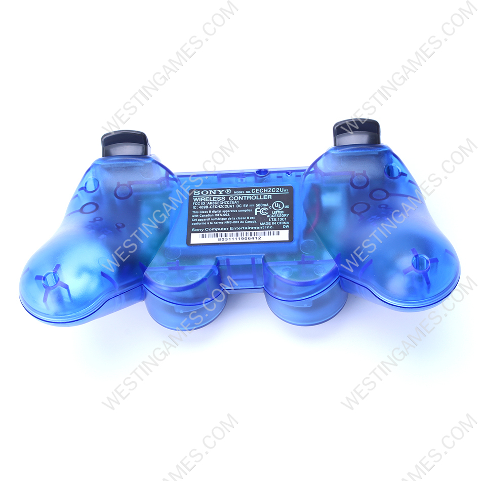 ps3 controller clear blue