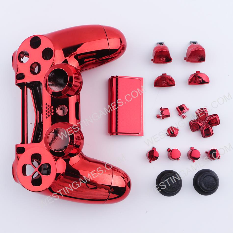 Mirror Chrome Housing Shell Case Replacement for PS4 Slim Dualshock 4 ...