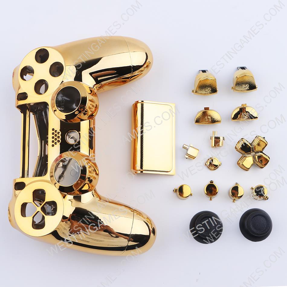 Mirror Chrome Housing Shell Case Replacement for PS4 Slim Dualshock 4 ...