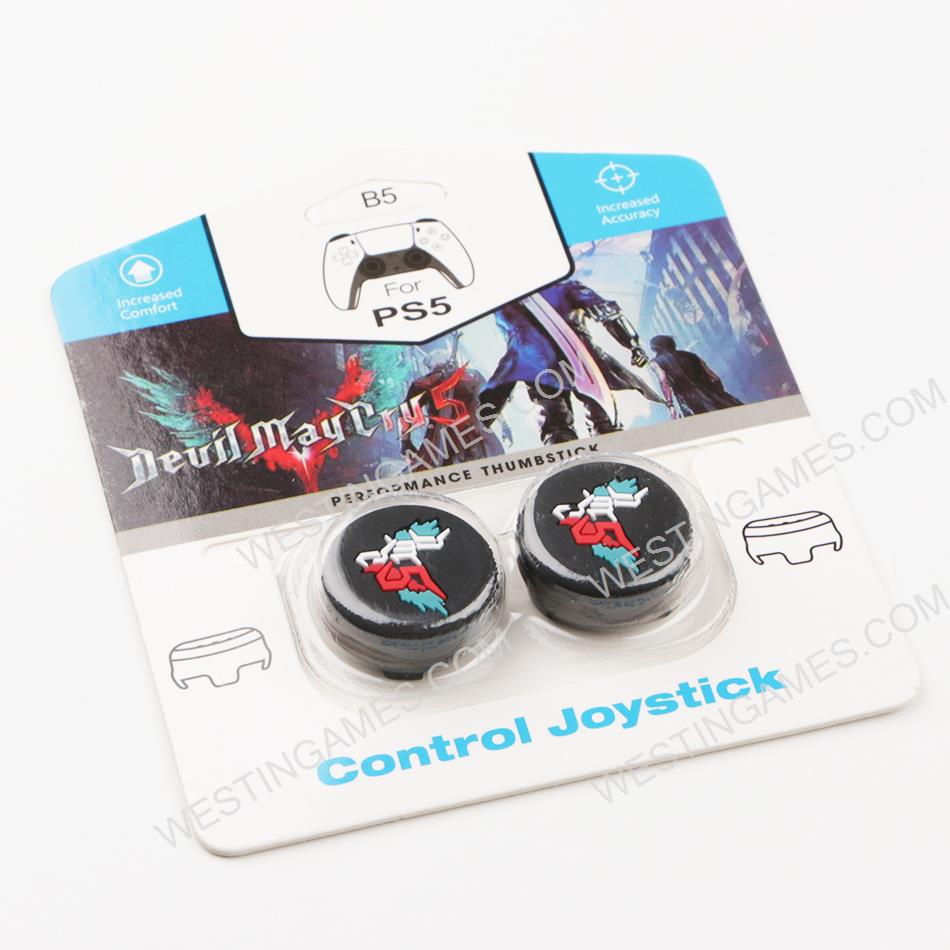 FPS Thumb Grip Cap Analog Stick Covers for PS5 Controller - Devil May ...