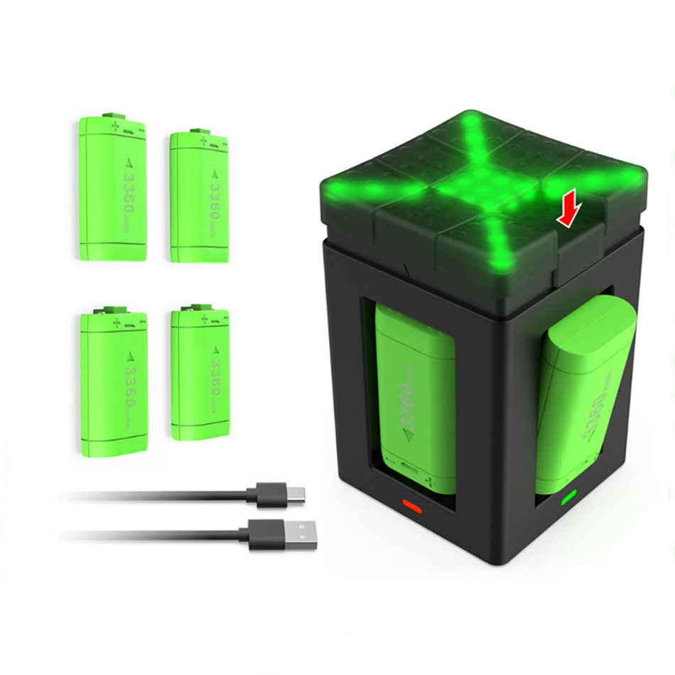 Controller Battery Pack Charger Battery 4x3360mWh TYX-3610 for Xbox ...
