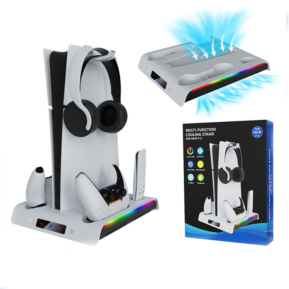 Square Controller Charging Base Dock Station with RGB Cooling Fan For ...