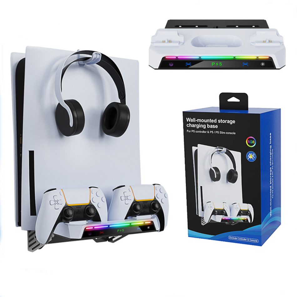 Wall Stan Game Bracket Handle Charging Stand with RGB Light and ...