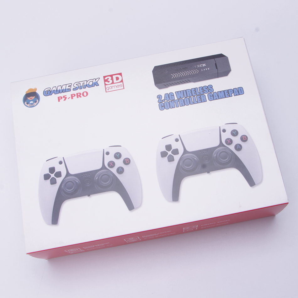 P5 PRO Video Game Console 2.4G Double Wireless Controller Game Stick 4K ...