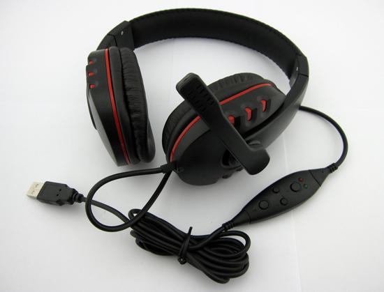 New Luxury USB Headset Headphone w/ Microphone / Volume Control for PS3 ...