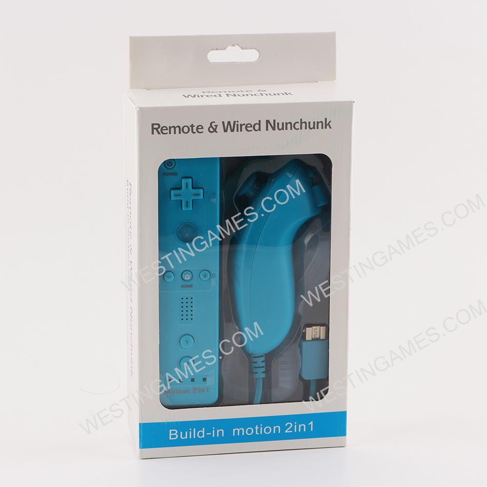 2in1 Wireless Remote Controller Built-in Motion Plus w/ Nunchuk ...